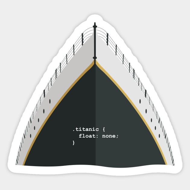 Titanic Css Values Coder Sticker Teepublic